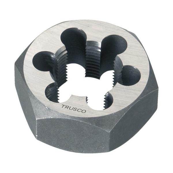 【メーカー】●トラスコ中山（株）【仕様】●呼び寸法：M18●ピッチ(mm)：2.5●厚さ(mm)：19●2面幅寸法(mm)：36.5【材質・仕上げ】●低合金鋼（SKS）【注意】●六角サラエナットダイスは、丸ダイスと違い、大きさを調整する調整...