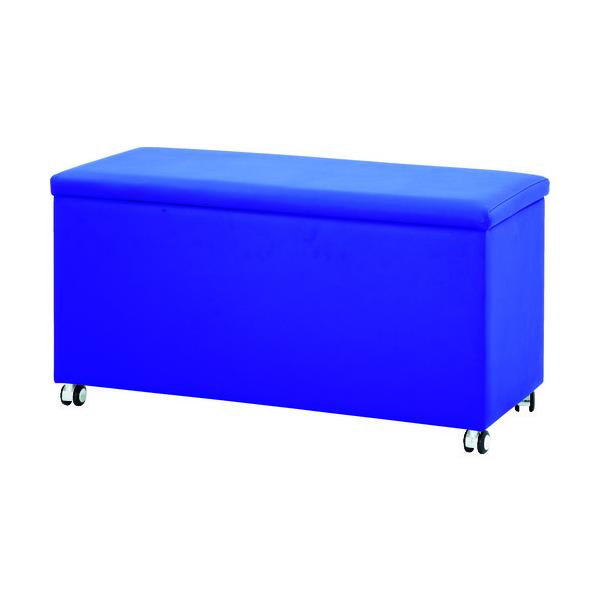 【メーカー】●（株）ミズノ【仕様】●色：ブルー●タイプ：背なし●幅(mm)：820●奥行(mm)：350●座高(mm)：430●完成品●内寸法：W750×D250×H270【材質・仕上げ】●本体・台輪：合板(ウレタンフォームビニールレザー張...