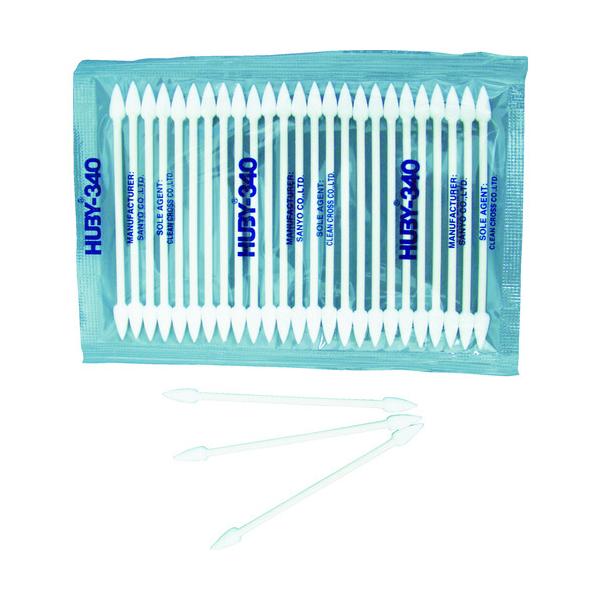 【メーカー】●（株）クリーンクロス【仕様】●先端径(mm)：4.7●軸長(mm)：81●タイプ：両綿球・紙軸／先端コーン型●梱包形態：25本×4パック●両綿球、紙軸【材質・仕上げ】●紙軸:パルプ●綿球:コットン【注意】●目との接触および皮膚...