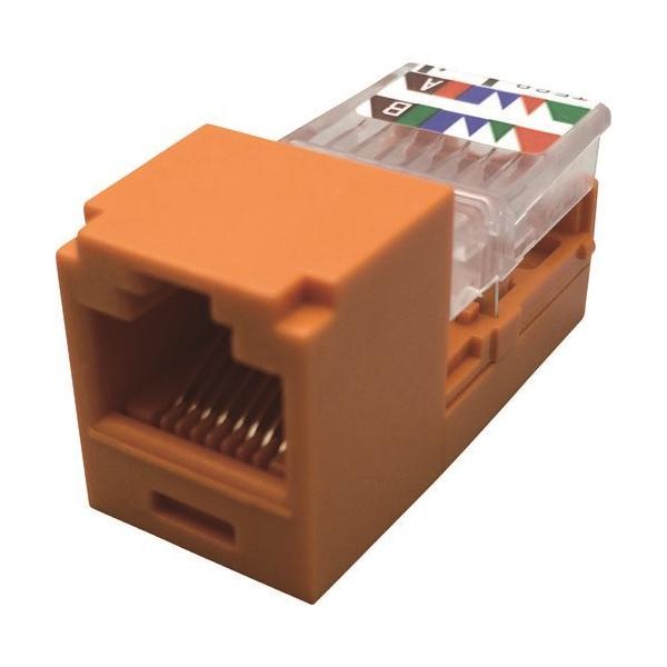 【メーカー】●パンドウイットコーポレーション【仕様】●色：オレンジ●カテゴリ：Cat5e●種類：カテゴリ5e●ポート数：1●適合ジャック：1●適合ケーブル：AWG22〜24の単線●縦(mm)：34.8●カテゴリ3、5、5e に対応している、...
