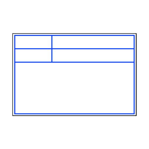 【メーカー】●土牛産業（株）【仕様】●縦(mm)：100●横(mm)：140●表示内容：枠のみ●色：ホワイト●適合ボード：04110【1注文あたり入数】●1枚【質量】●40.000G