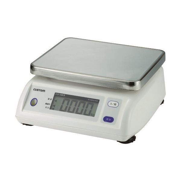 【メーカー】●（株）カスタム【仕様】●秤量(kg)：10●最小表示(g)：5●載皿寸法(mm)：230×190●寸法(mm)：250(W)×108(H)×260(D)●電源(V)：単2乾電池×4本(別売)、ACアダプター(別売)●秤量(g)...