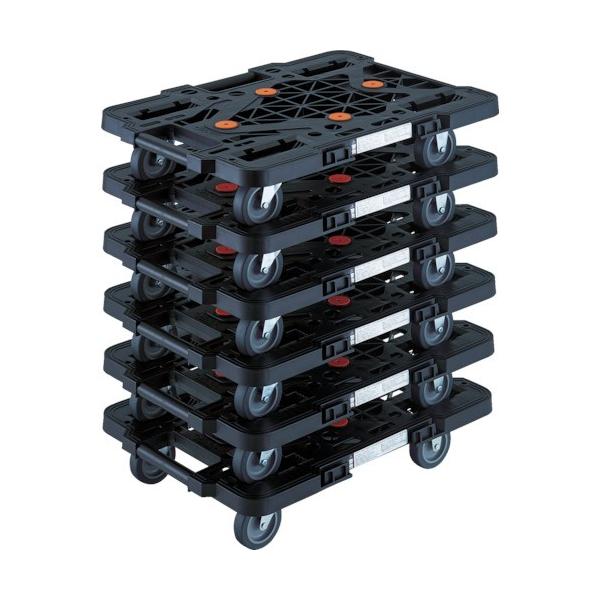【メーカー】●トラスコ中山（株）【仕様】●均等荷重(kg)：100●色：ブラック●長さ(mm)：515●幅(mm)：385●高さ(mm)：115●キャスター径(mm)：75●車輪材質：エラストマー樹脂●完成品●キャスター取り付け方法：ボルト...