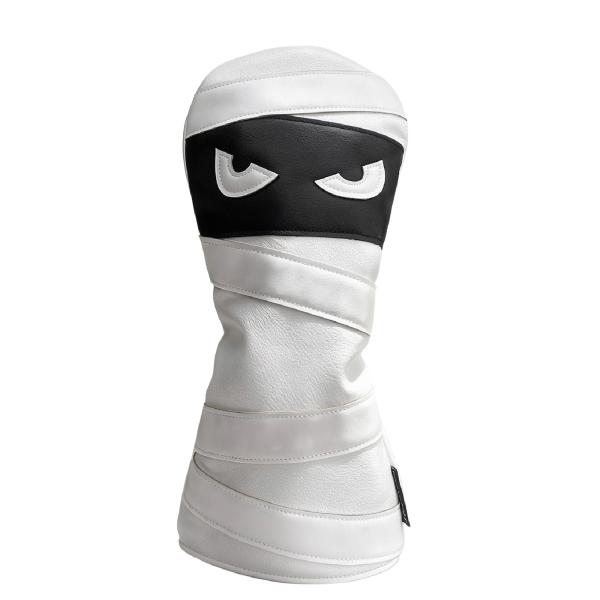 ※ご注意ください※ドライバー用カバーは460ccより大きいサイズにはご使用いただけません。ご注文前にかならずご確認ください。忍者をモチーフにしたユニークなフェイスデザイン和モダンテイストで派手すぎず個性が光る柔らかい素材でクラブヘッドをやさ...