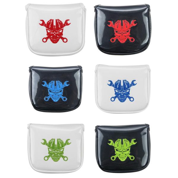 ゴルフヘッドカバー パターカバー マレット用 小型マレットタイプ対応 オデッセイ２ボール・テーラーメイド スパイダーパターに対応 マグネット開閉 送料無料