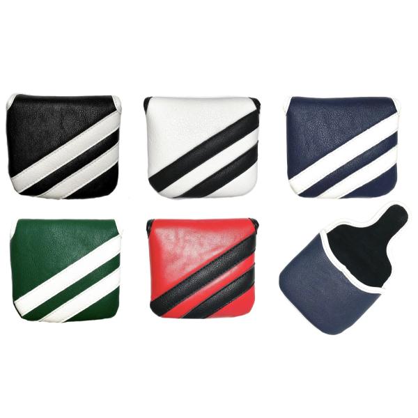 ゴルフパターカバー ターカバー マレット用 オデッセイ２ボール テーラーメイド スパイダーパターに対応 磁石タイプ開閉 無地 送料無料