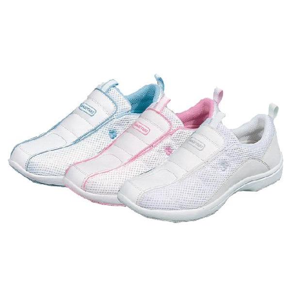 軽量 片足220g　樹脂シャンク使用でかえりの良いソール。滑りにくく床を汚さないノンマーキング仕様。通気性の良いメッシュ素材。抗菌防臭加工。撥水加工