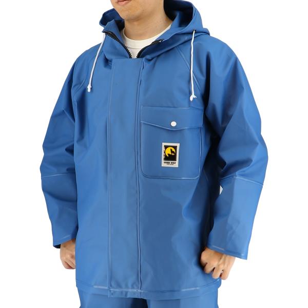 ■サイズ：S-4L■素材：表地　PVC(耐寒配合)　　　　裏地　ポリエステル■重量：985g(Lサイズ) ■総厚：0.38ｍｍ■製法:高周波ウェルダー ■製造メーカー:弘進ゴムMade in China■丈夫な生地と完全防水設計の定番PVC...