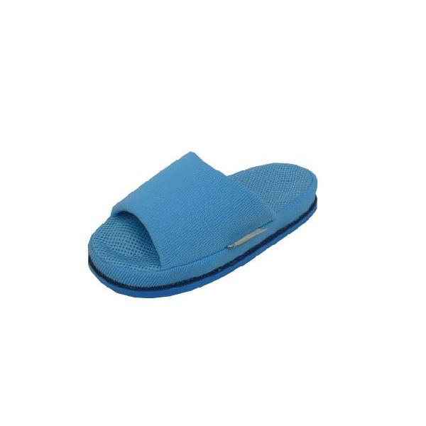 素材：ポリエステル１００％・エアーボール入ソール：底/EVA樹脂重さ：約300gエアボール部分親指のつけ根made in China「ツボ押し健康スリッパ リフレ ブルー」は、スリッパのインソール部分にエアボールを埋め込んだ、リフレクソロジ...