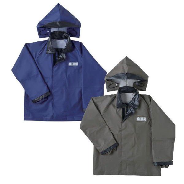 ■サイズ：Ｓ〜４Ｌ■カラー：ネイビー オリーブ■素材：表地　ＰＶＣ（耐寒・抗菌配合）　　　　裏地　ポリエステル（はっ水処理）■総厚：0.5ｍｍ★強い：生地の厚さは０．５ｍｍで耐久性は群をぬいてます。★耐水性：生地の縫製はウエルダー加工で縫い...