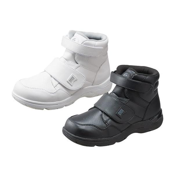 素　材： 合皮/合繊 ソール： 圧縮EVA/合成ゴム ウィズ： 2E 重量：255g（片足21.5cm)製造メーカー:ムーンスターmade in china足首までをしっかり支えることができるハイカットのジュニアシューズ。２本のバンドで、甲...