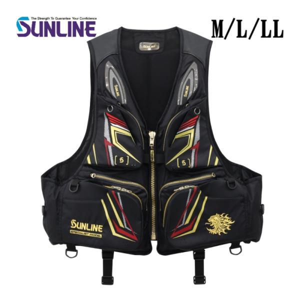 【発売日：2026年03月10日】SUNLINE ステータス収納力抜群の磯釣り向けフローティングベスト耐久性に優れ、汚れが落ちやすい生地採用バックシートを着脱することで通年仕様可能出品商品名 サンライン フローティングベスト M L LL ...