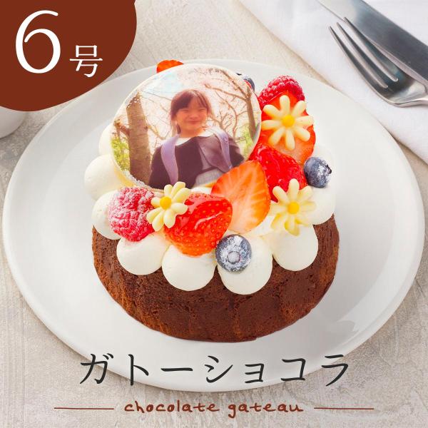 誕生日やお祝いには写真ケーキ●商品情報・商品名：ガトーショコラ・6号-直径18cm※ロウソク5本入1袋別添●原材料原材料：生クリーム, 卵,チョコレート, 砂糖,マーガ リン, 小麦粉, いちご,ラズベリー ブルーベリー,ゼラチ ン( 動物...