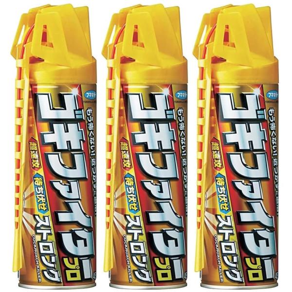 「商品情報」お得な3本セット。450ml大容量で長期間のゴキブリ対策に最適。18cmロングノズルで隙間の奥まで届き、0.1秒で起動する速効スプレー。ニオイが残らない無香料タイプで、家中を快適に害虫対策できます。「主な仕様」内容量：450ml...