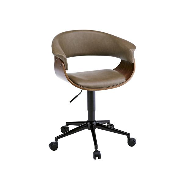 座った時に程よくしなり身体にフィットする曲げ木の背もたれと座面が特徴のワークチェア「Gracia（グラシア）」。高級感のあるレザーに柔らかいウレタンが詰まっており座り心地も抜群。長時間のデスク作業でも快適にお過ごしいただけます。カラーはグリ...