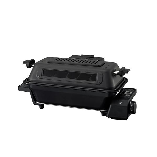 多彩なグリル料理が楽しめる、マルチロースター【仕様】本体サイズ（約）：幅49.5×奥行27×高さ19.5cm庫内サイズ（約）：幅35×奥行17cm重量（約）：4.6kg（トレー含む）消費電力：1100Wコード長（約）：1.4mカラー：チャコ...