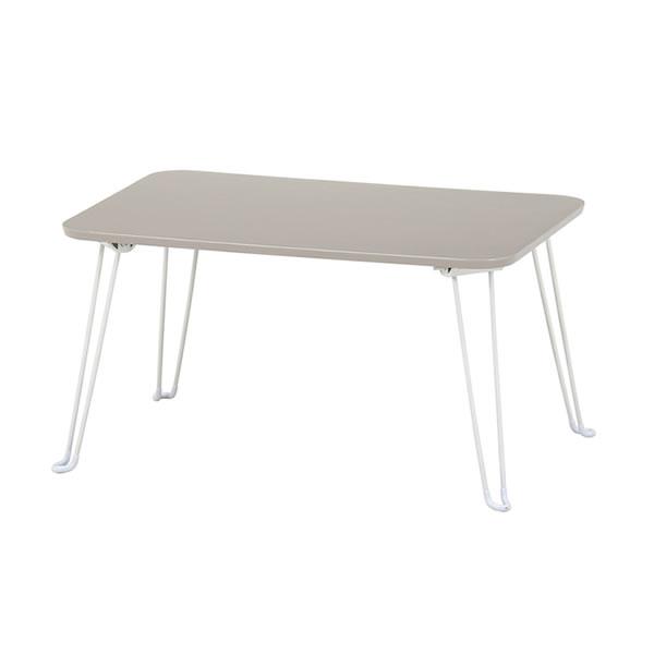 くすみカラーが美しい折りたたみテーブル■商品サイズ(約)全体：幅600 × 奥行400 × 高さ320mm耐荷重(天板)：5kg天板厚み：12mm折りたたみサイズ゛：600x400x54mm商品重量：約2.8kg※商品画像の小物等は商品に含...