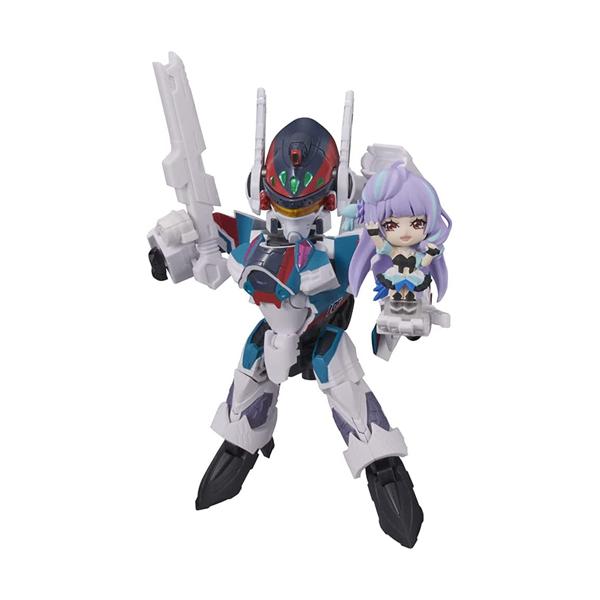 『マクロスΔ』より「VF-31S ジークフリード (アラド・メルダース機)」と「美雲・ギンヌメール」のセットが『TINY SESSION』に仲間入り！デフォルメデザインされたメカとキャラがセットになった新機軸のコレクションフィギュアシリーズ...