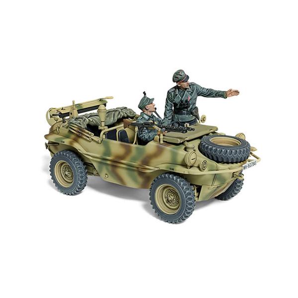 【模型要目】●第二次大戦中に幅広い戦線で使われたシュビムワーゲン 166型を、ワイドホイールを装着した姿で再現したプラスチックモデル組み立てキットです。●1/35スケール、全長113mm、全幅42mm。●足まわりやエンジンも立体感豊かな仕上...