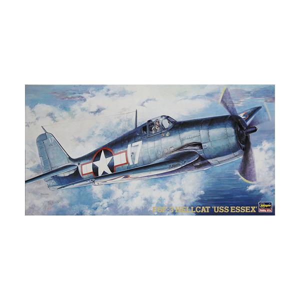 ハセガワ 1/48 F6F-3 ヘルキャット “USS ESSEX”F6Fヘルキャットは艦上戦闘機の名門グラマン社が、F4Fワイルドキャットの後継機として送り出した戦闘機でF4Uコルセアと並ぶ第2次世界大戦後半のアメリカ海軍の主力機です。ス...