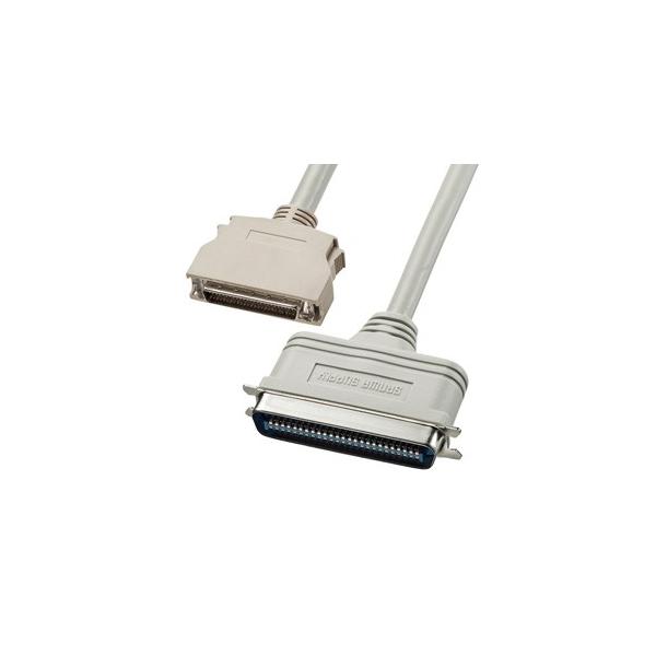 ピンタイプハーフ50pinとセントロニクス50pinを接続するケーブル。1m。■コネクタ：ピンタイプハーフ50pinオス-セントロニクス50pinオス■カラー：ライトグレー■結線：ストレート全結線■線材規格：UL20276【SanwaSup...