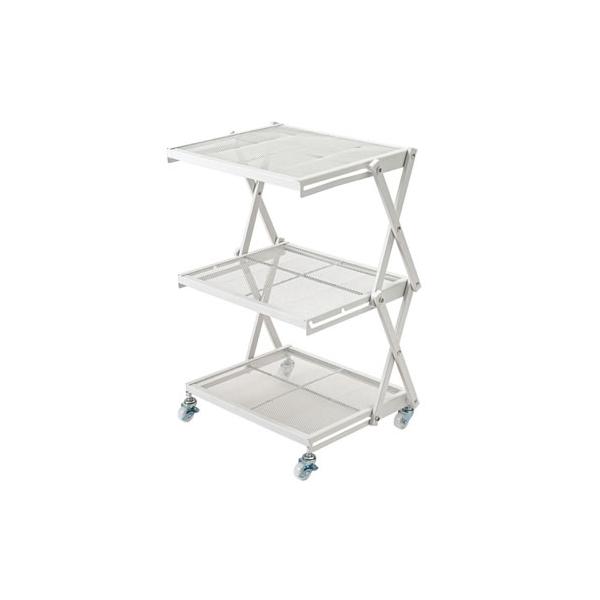 ◆仕様【材質】スチール（粉体塗装）【組立】完成品【原産地】中国【商品重量】4.5kg【使用サイズ】（約）W45×D34×H53/66<br品番：LFS-56WHJAN：4985155240517メーカー：東谷※材質及び製造工程上、個体...