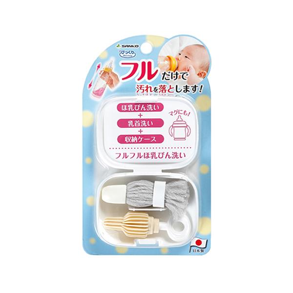 ●特殊形状の繊維を使用しているので、水だけでも汚れをかき出すことができます。●外出時に便利な収納ケース付き。●クリーナーをほ乳びんに入れ、キャップをしめて振るだけで、内側の汚れを落とします。●乳首洗いはソフトな素材を使用しており、ほとんどの...