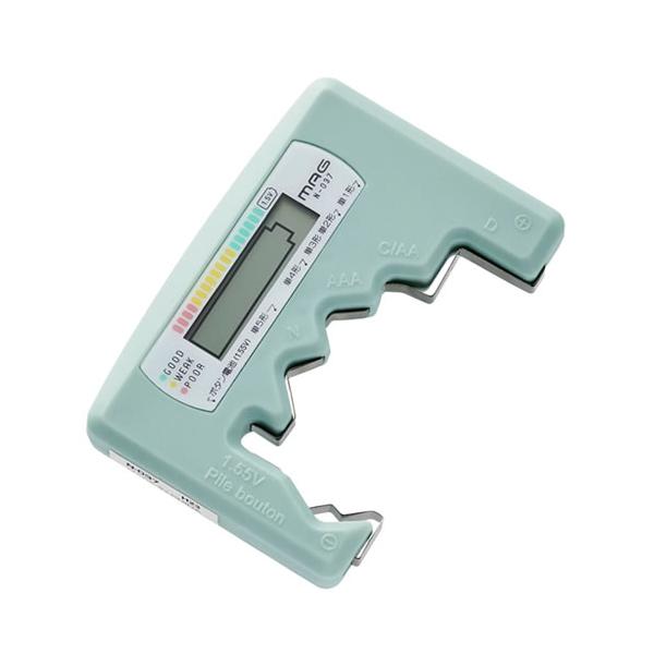 まだ使えるかな？と気になる電池の残量確認に便利です。単1・2・3・4・5形乾電池、ボタン電池のチェック可能。赤・黄・緑と残量が分かりやすいメーター表示。アースカラーの配色で従来の無骨な計測機器イメージを払拭。【商品仕様】品番：N-037-L...