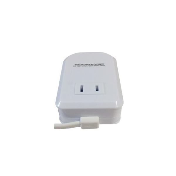 日本の家電製品を海外で使うための変圧器。サーマルプロテクタ（自動復帰）内蔵の安全設計。●電圧AC110〜130Vの国で50Wまでの日本の電化製品が使えます。●電圧AC220〜240Vの国で35Wまでの日本の電化製品が使えます。※医療器具には...