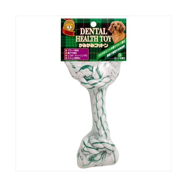 ・噛んで遊ぶことにより繊維が歯と歯の間に入り込み歯磨き効果で歯をきれいにします。・トリーツではないので、「取って来い！」の練習にも使え楽しく遊ぶ感覚で歯の掃除ができます。・さわやかミントの香り