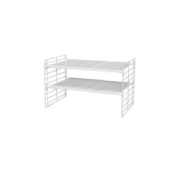 ネジを使わず誰でも簡単・すぐに組み立てられます。置くものに合わせて高さ・幅を変えることができます。排水管を避けて設置できるので便利です。商品サイズ：幅約42〜70×奥行き約39.5×高さ約39.5cm各トレーサイズ：幅約11×奥行約39cm...