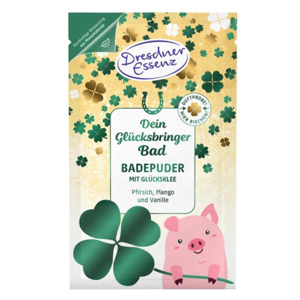 Dresdner Essenz　BathPowder　Cloverバスパウダー　クローバージューシーで柔らかいの香りで、バスルームが幸せ空間に変わります。今日の幸せと、明日の幸せを願って、疲れをすっかり取り去りましょう。四つ葉のクローバーを...