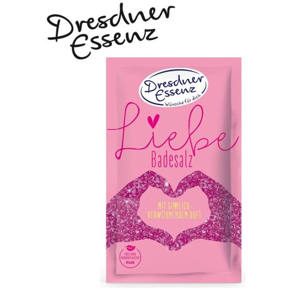 Dresdner Essenz BATH SOLT LOVEバスソルト　ラブ贅沢なワイルドローズと、天然のイランイランオイルで幸せに満ちた香りがバスルームに広がります。オープンマインドで1日の疲れを癒して、自分を甘やかしてあげましょう。