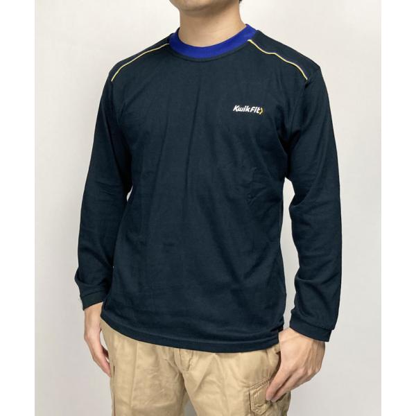 イギリス、ネービー、ＫＷＩＫ　ＦＩＴ　ロングＴシャツ(新品） ＫＷＩＫ　ＦＩＴはイギリス自動車整備会社しっかりした生地感色はネービーＳサイズですが大き目作りコットン素材------------------------------------...