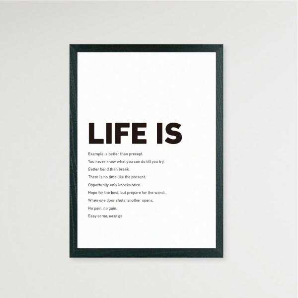 A4サイズで自分部屋にぴったりなサイズ感です。LIFE ISExample is better than precept.You never know what you can do till you try.Better bend tha...