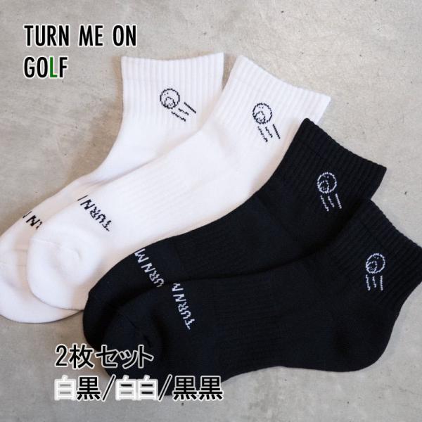 履き心地文句なしのスグレモノソックス！のお得な2枚セット！！ハワイのダイヤモンドヘッドに向かって打つティーグラウンドから見える風景。架空のゴルフコースをイメージしたヴィンテージタッチのアートにグラフィカルなロゴの絶妙なマッチング！メインヴィ...