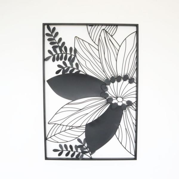 ★商品紹介★モダンテイストのアイアンウォールアートパネル、壁掛けです。絵を飾る感覚でお部屋のインテリアにどうですか？重さも軽く、ピンで簡単に取り付け可能です♪和・洋・モダン、どんなお部屋にもあわせやすいく、特に白壁にはぴったり♪とてもオシャ...