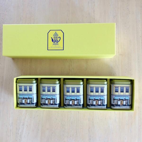 ノーベル賞受賞晩餐会といえばスウェーデンはストックホルムの「The Tea Center of Stockholm」から『ノーベル賞受賞晩餐会　北欧紅茶 『ミニ缶 5個セット 』箱入りギフト 北欧紅茶しおり付き●箱サイズ：27.5cm×7....