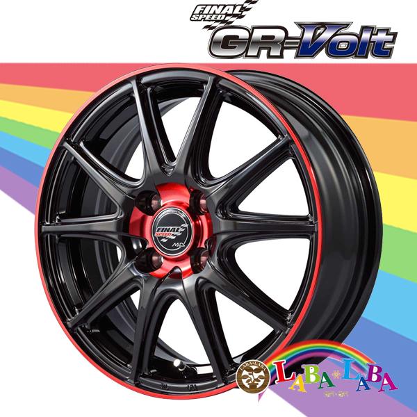 【商品説明】MID FINAL SPEED GR VOLT【ホイール詳細】 ■アルミホイール ■カラー：レッドフレアブラック■インチ：16インチ■リム幅：6.0J■ホール数：4H■PCD：100mm■インセット：+431660 +43 10...
