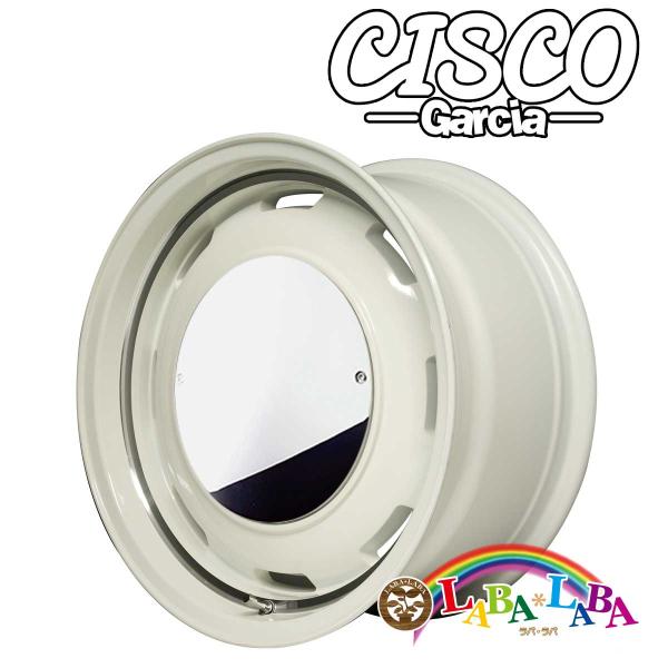【商品説明】GARCIA CISCO MOON【ホイール詳細】 ■アルミホイール ■カラー：オールドイングリッシュホワイト／リムウ゛ァーレイポリッシュ■インチ：15インチ■リム幅：4.5J■ホール数：4H■PCD：100mm■インセット：+...