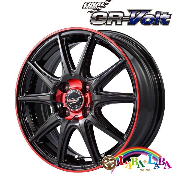 【商品説明】MID FINAL SPEED GR VOLT【ホイール詳細】 ■アルミホイール ■カラー：レッドフレアブラック■インチ：16インチ■リム幅：6.0J■ホール数：4H■PCD：100mm■インセット：+431660 +43 10...