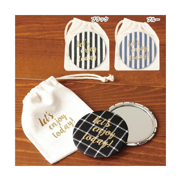 手のひらサイズの鏡と巾着袋のセットです。巾着袋はリップなどの持ち運びにも便利なミニサイズ！シンプルなチェックやストライプ柄は、毎日の普段使いにもピッタリなデザイン。お友達へのちょっとしたプレゼントにも♪■サイズ：ミラー　W75×H75mm　...