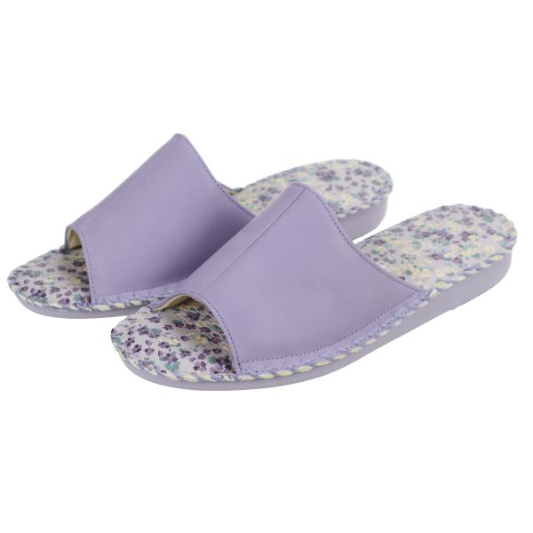 花柄デザイン＆甲部分はシンプルデザインのオシャレなパンジー室内履きルームシューズ鮮やかな花柄が履いていない時にでもオシャレな空間作りに活躍してくれます１足１足ハンドメイドで丁寧に仕上げている為、ソフトでしなやかな履き心地を実現ヒールがあるの...