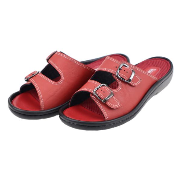 シンプルなデザインで、履きやすい快適サンダル。◇素 材：合成皮革◇重 量：約140ｇ(Mサイズ)◇ヒール高：約40mm(Mサイズ)◇原産国：中国・クッション性が良く、足にフィットする形状のカップインソール・甲は美錠付きでフィット感の調節が可...