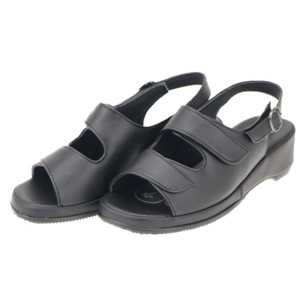 ♪お仕事・室内・部屋履き・事務所・会社履きとしても最適♪バックベルト付サンダル☆◇スリーポイントのインソール◇安全性が高く効果が長時間持続する抗菌防臭加工を施した中敷入り◇ソフトで履きやすいプラット製法◇踵への衝撃を和らげる木芯入り◇片足（...