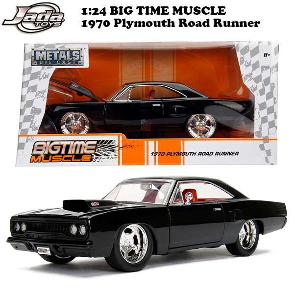 JADATOYS ミニカー BIGTIME MUSCLE 1970 Plymouth Road Runner プリムス ロードランナー ブラックJADATOYS 1/24 Scale "BIG TIME MUSCLE"の新車種です。1：24...