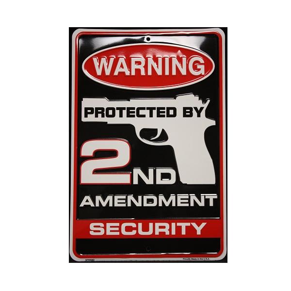 国民が武器を保有する権利」を定めた"Second Amendment (セカンド アメンドメント 合衆国憲法修正第２条)"をモチーフにしたメタルサイン。DIY等で近年話題のブリキ看板！ヴィンテージ広告や看板、標識などを復刻し、壁等にに掛けら...