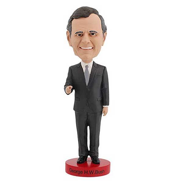 ロイヤルボブルズ (Royal Bobbles)のジョージ・H・W・ブッシュ(George Herbert Walker Bush) ボブルヘッド第41代アメリカ大統領のボビングヘッドで人差し指を差して微笑んでいます。コレクションに加えたく...