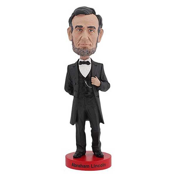 Royal Bobbles製 "エイブラハム・リンカーン ボビングヘッド" です。高さ：約20cm