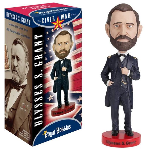 第18代アメリカ大統領 ユリシーズ・グラントのフィギュアです。手塗りでペインティングを施されたこだわりの逸品！ 頭に触れると、ビョ〜ンビョ〜ンと頭が揺れるます。 ユニークでコレクション性の高いボビングヘッド。 気になる人物を少しずつコレクシ...
